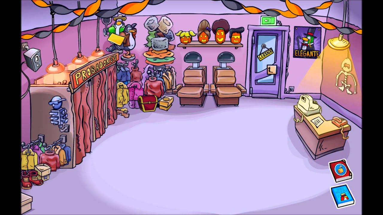 Club Penguin Halloween Party 2012 - Gift Shop Theme - YouTube