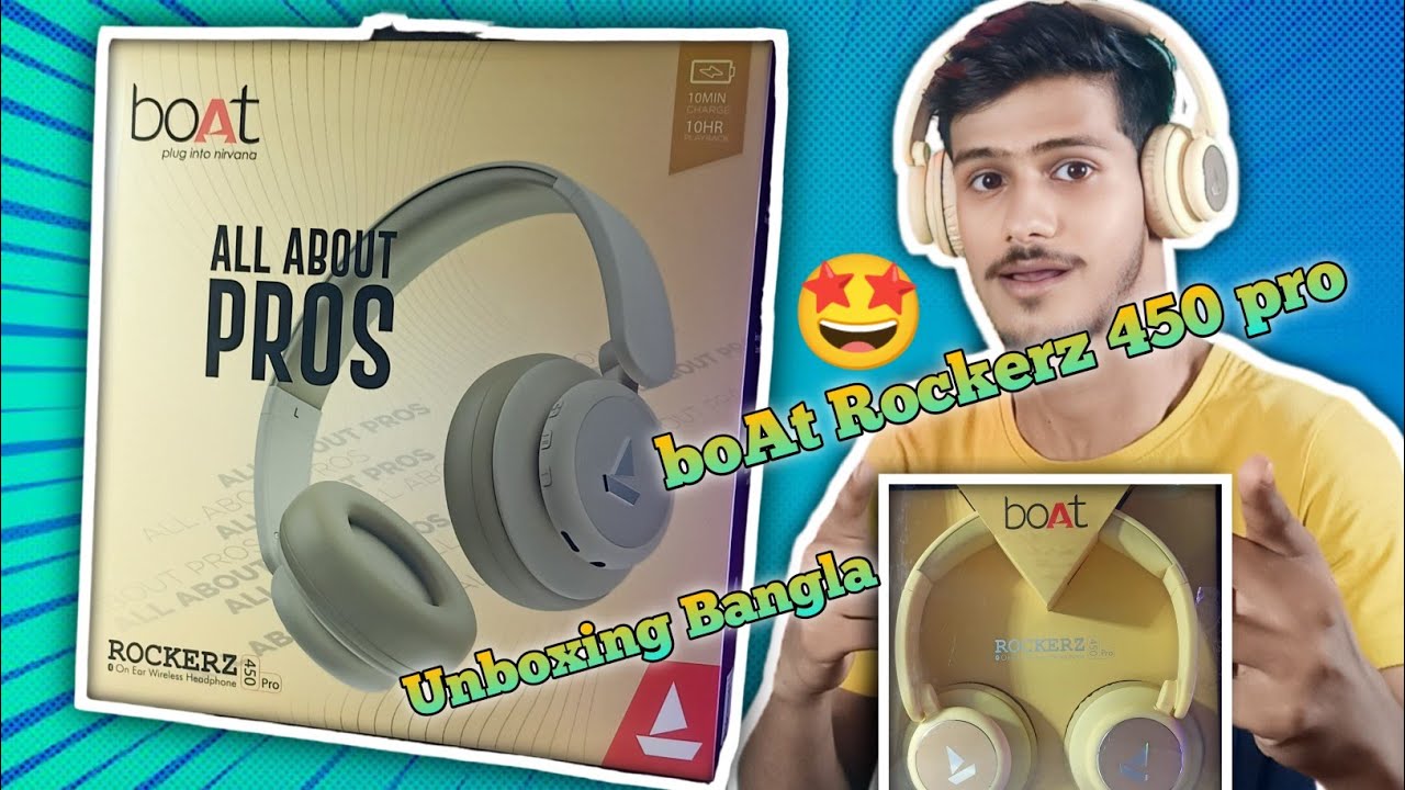 Boat rockerz 450 pro unboxing & full review(Bangla)best wireless ...