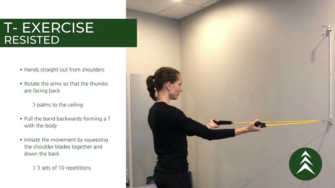 Neck: Resisted T-Exercise- Phase 2 Rehab/ Northern Edge Plymouth ...