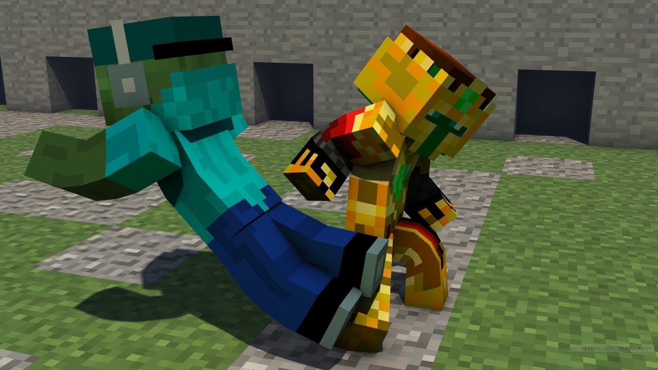 PRANKING ZOMBIE MARK IN MINECRAFT / ZOMBIE MARK TRIES TO KILL US AFTER ...