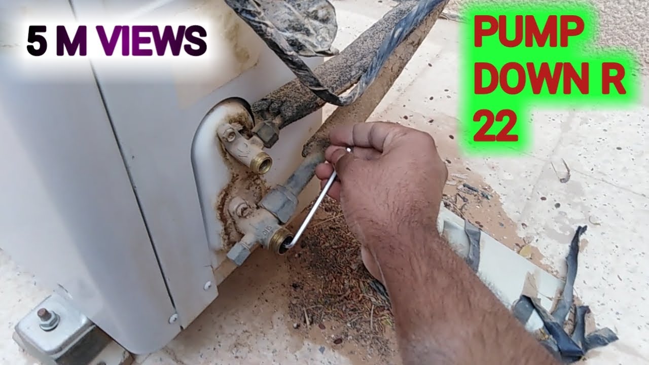 How To Pump Down an Air Conditioner /Air conditioning gas restore pump down split ac in urdu ...