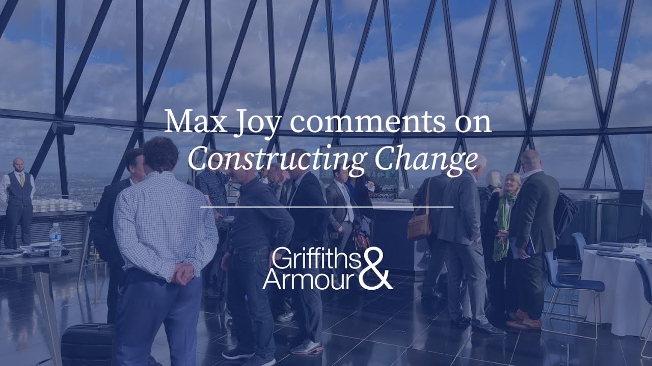 Max Joy Comments on 'Constructing Change' | Griffiths & Armour - YouTube