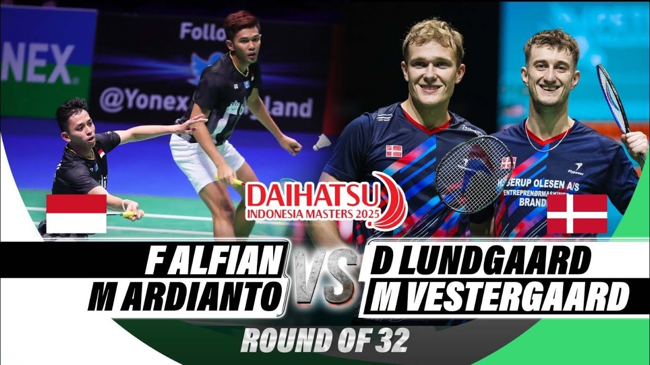 Alfian/Ardianto (ina) vs. Lundgaard/Vestergaard (den) | Indonesia Masters 2025 | R32 - YouTube