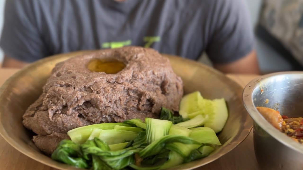 Phapar (Buckwheat) Dhido | CHICKEN CURRY | Saag | Nepali Traditional ...