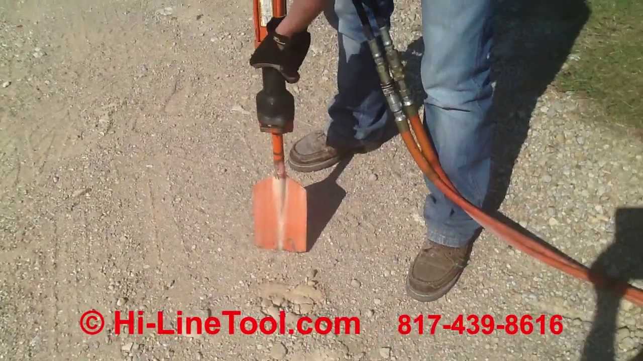 Hi-Line Tool Demo of Stanley DR19 Hydraulic Digger - YouTube