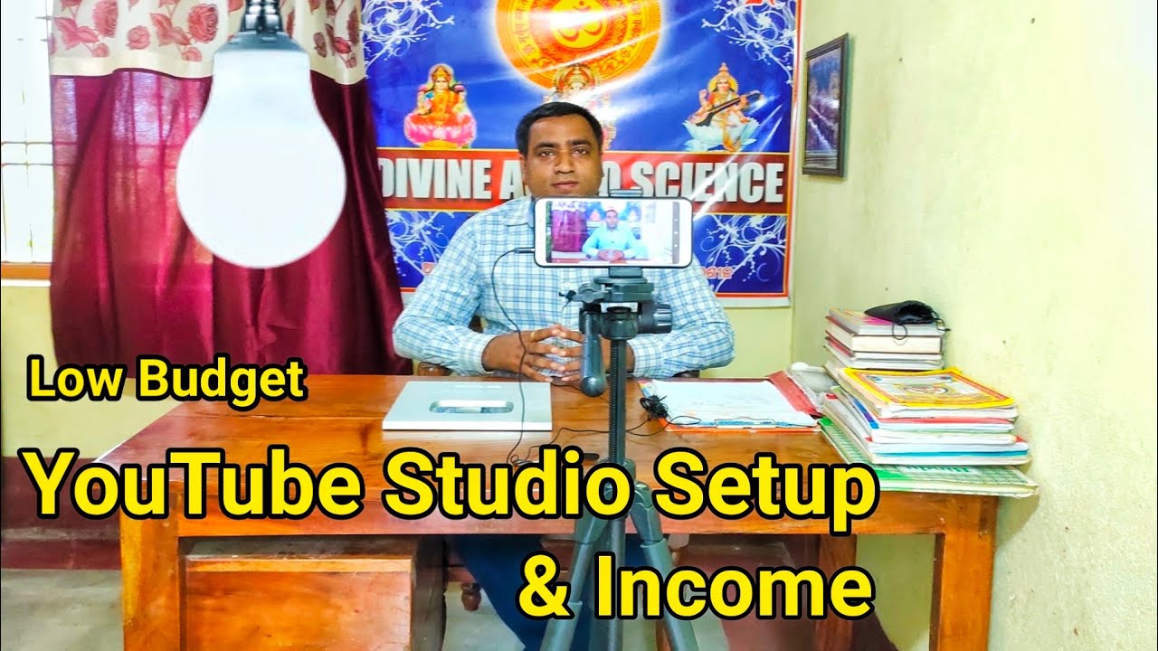 My low budget YouTube studio Setup & YouTube income - YouTube