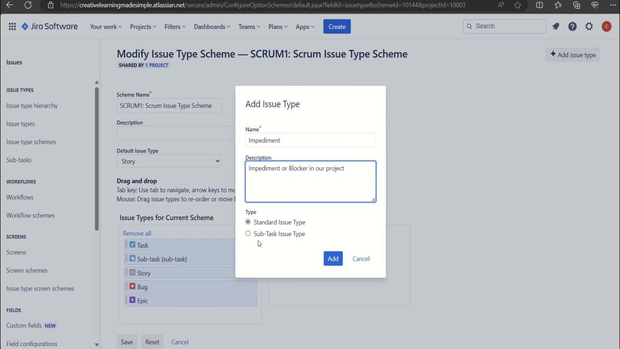 How to add Custom Type in JIRA | Define new Issue Type in JIRA Lesson 4 ...