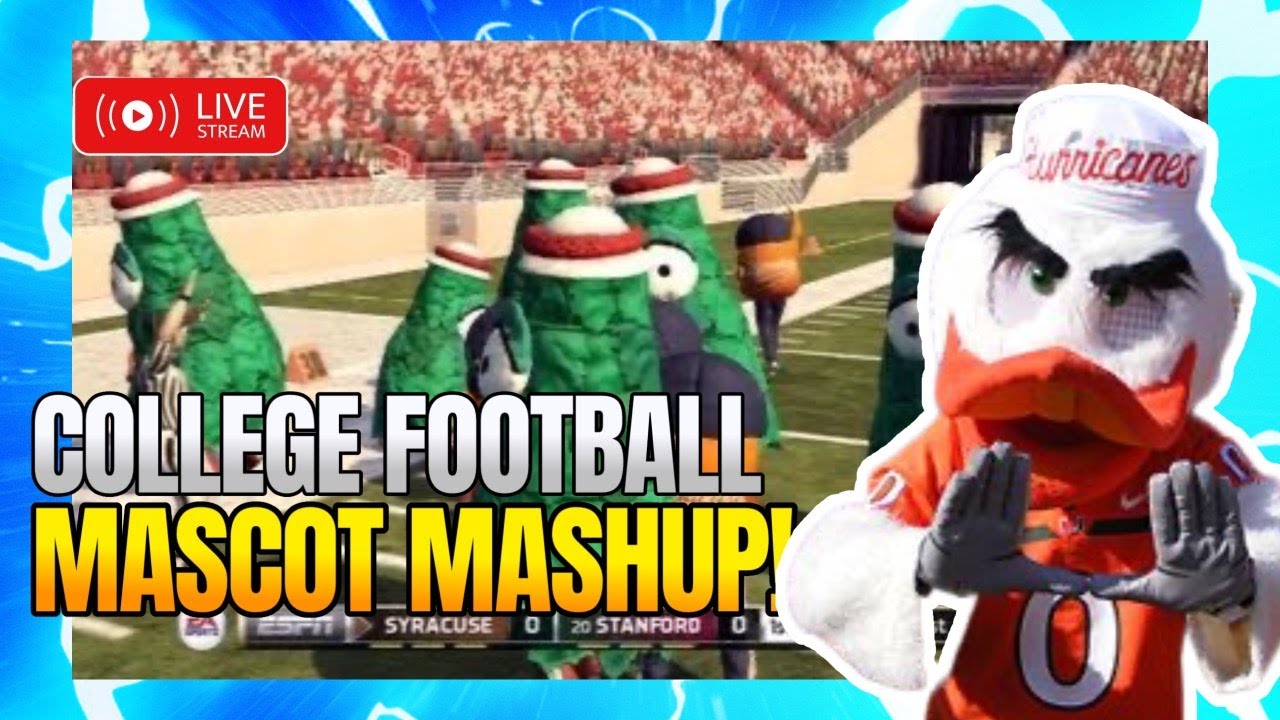 🏈 Mascot Mashup! NCAA College Football 14 vs 25 LIVE Stream - YouTube