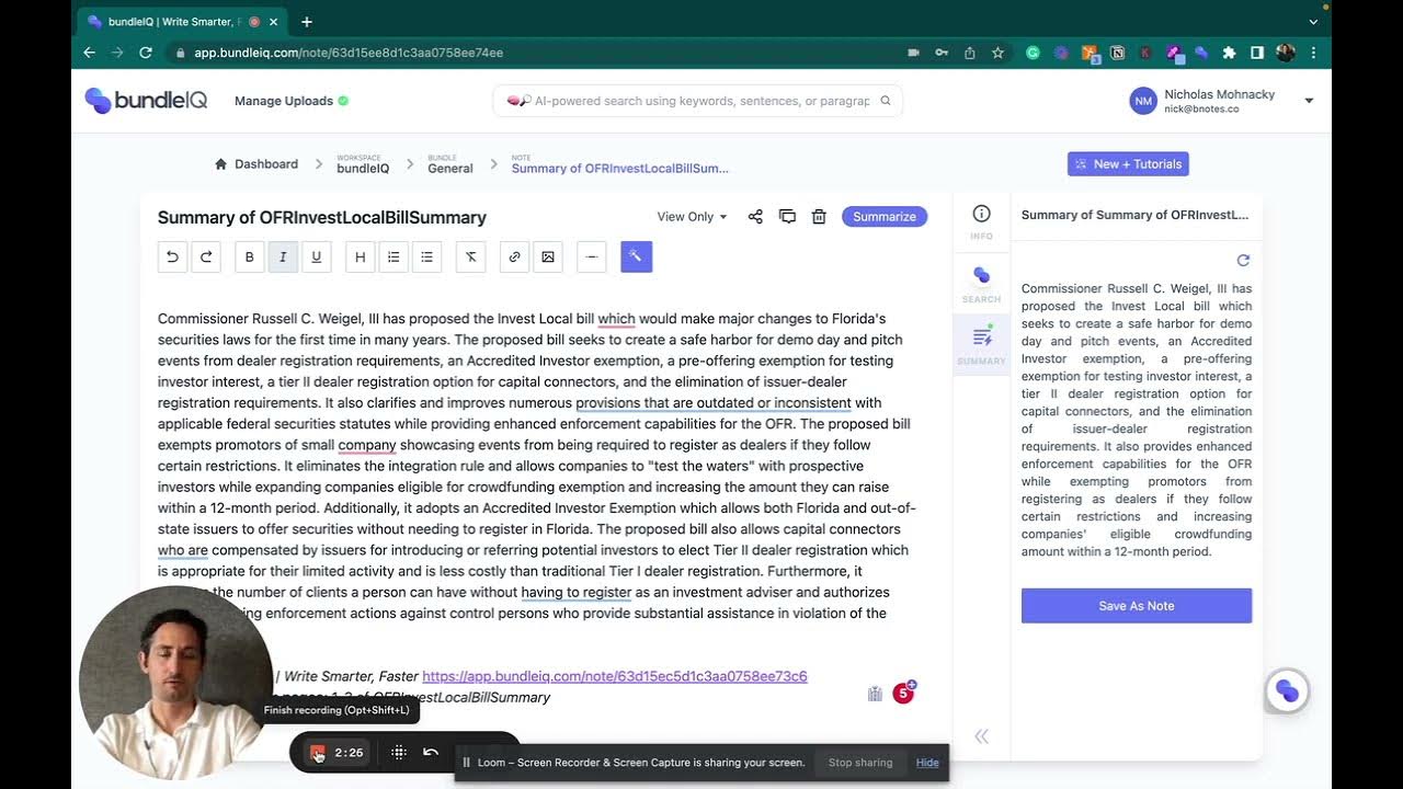 How to Summarize a PDF in Seconds with bundleIQ's AI Summarizer - YouTube