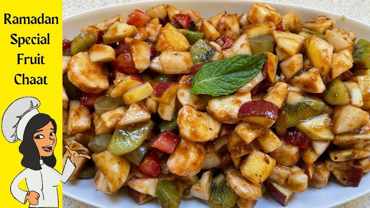 how to make Fruit Chaat Pakistani Style | fruit chaat recipe street ...