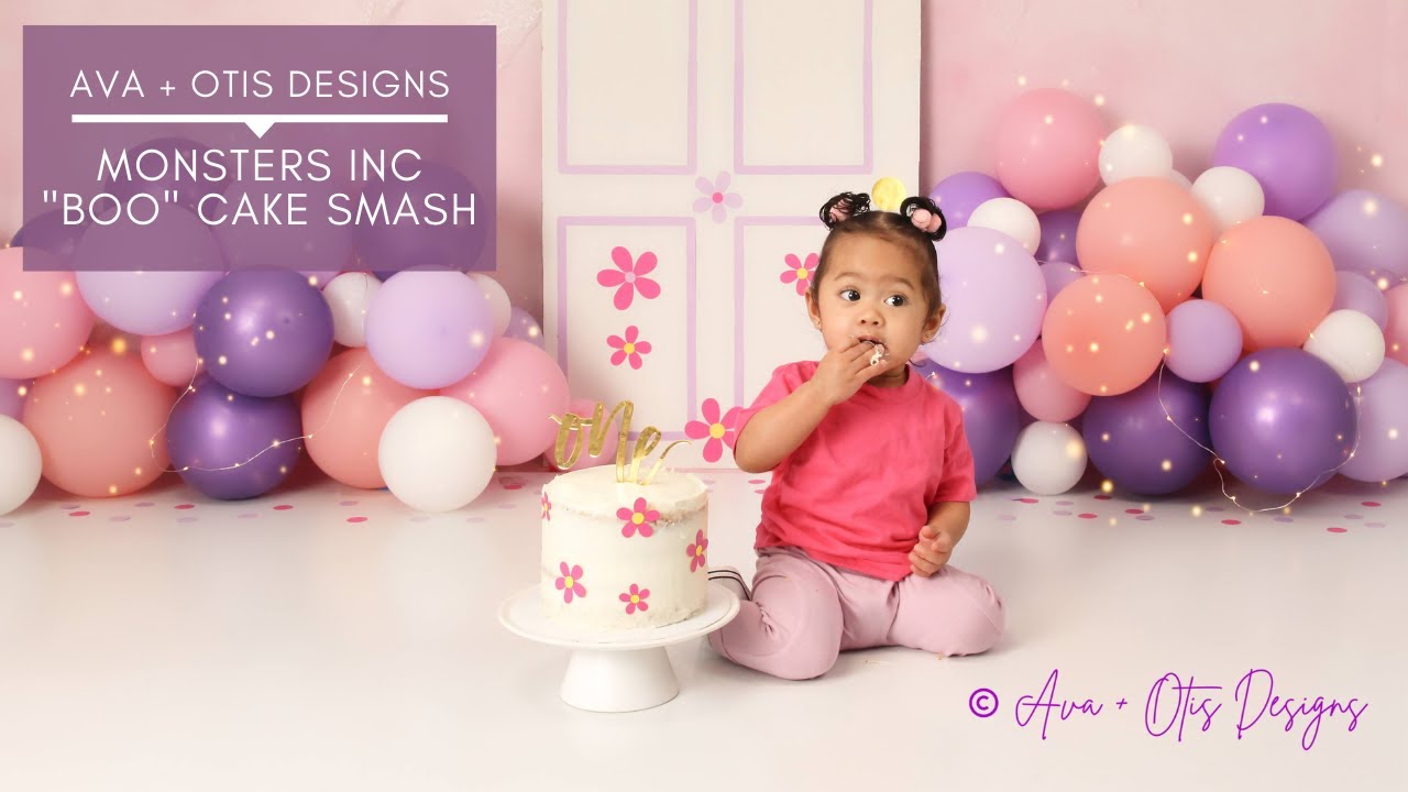 MONSTERS INC. Boo Cake Smash | Ava Otis Designs - YouTube