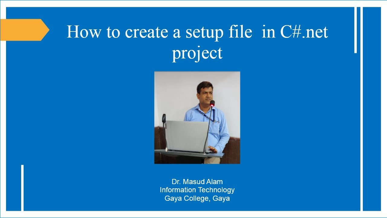How to create a setup file for C#.net project - YouTube