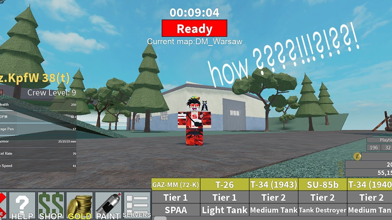 How To Go Outside From Tankery Garage ! Roblox Tankery - YouTube