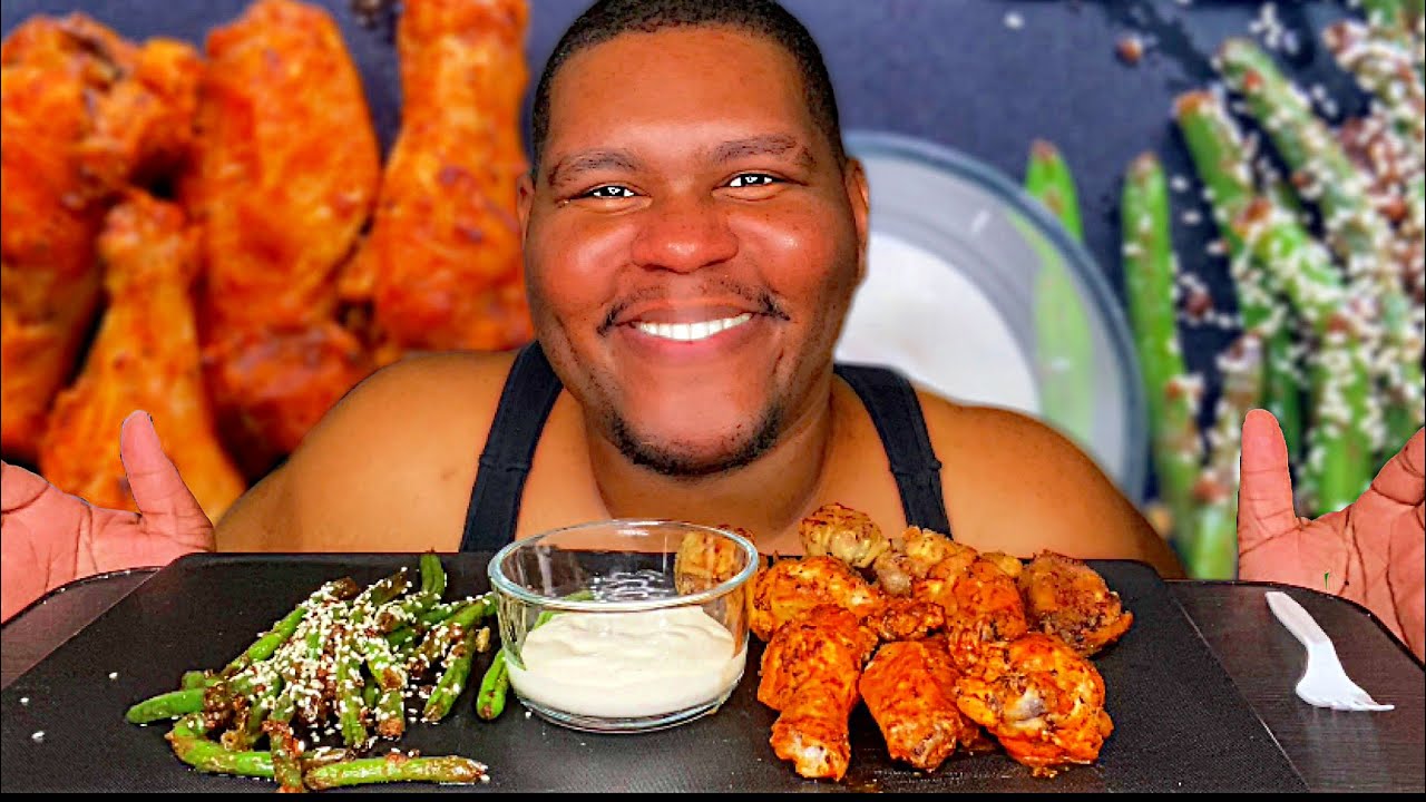 WING WEDNESDAY MUKBANG | LEMON PEPPER & BUFFALO WINGS W/ CHINESE GREEN ...