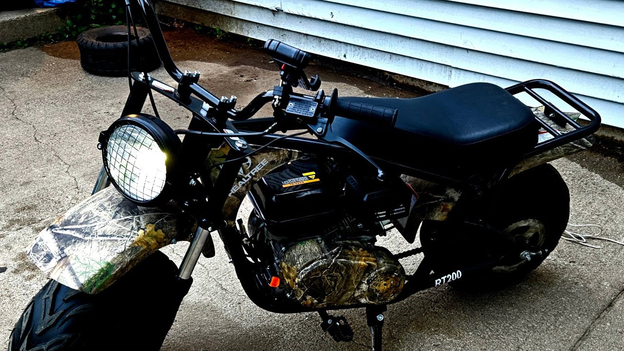 Riding Some Rough Terrain On The RT-200 Mini Bike - YouTube