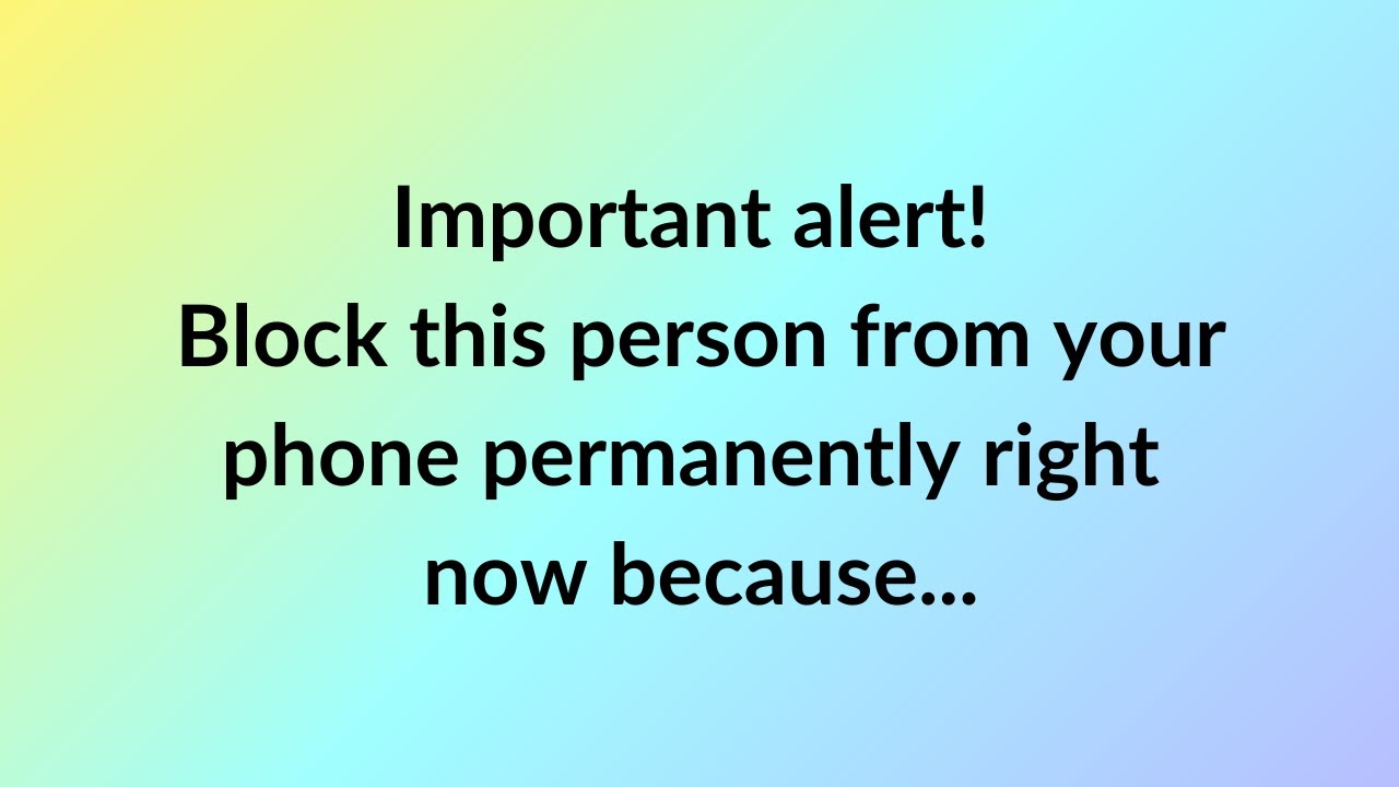 🔴Today god message | Important alert! block this person from your phone ...