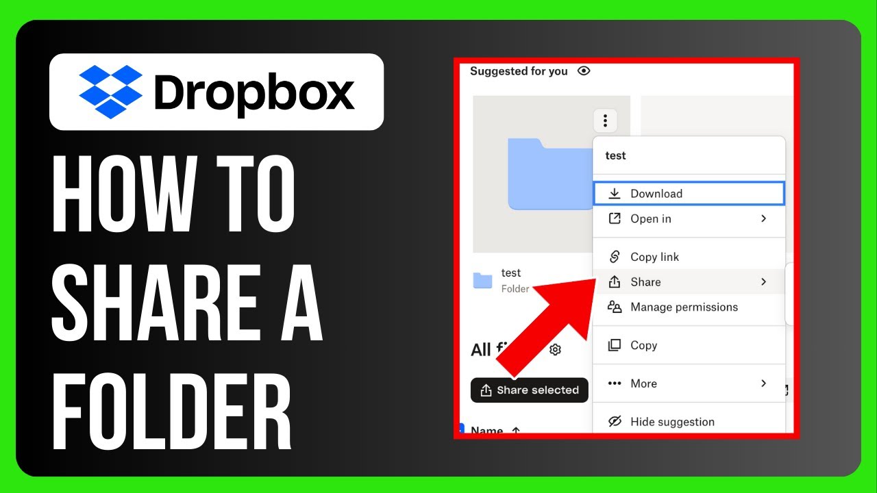How to Share a Dropbox Folder - YouTube