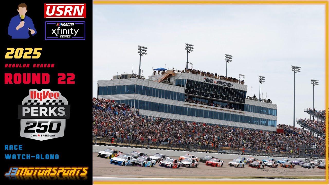 🔴 NASCAR Xfinity Series | 2025 | Round 22 | #HyVeePerks250 Watch-Along ...