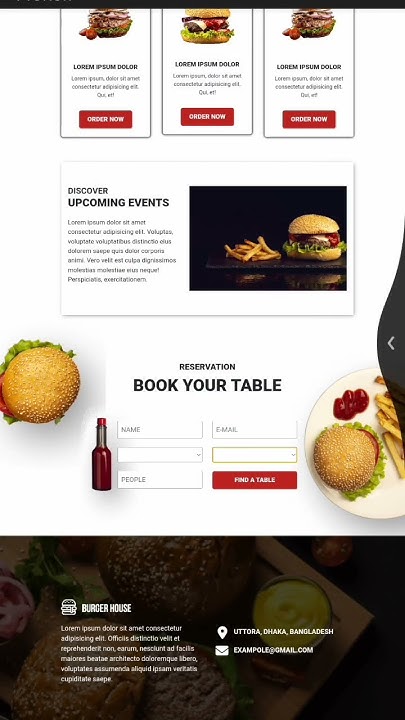 Burger Food Website Html Css And Bootstrap Coding Csswebdesign Htmlcss Htmlcsswebsite Youtube