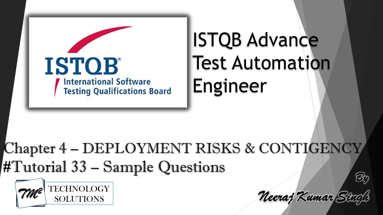 ISTQB Test Automation Engineer Sample Questions On Chapter 4 ISTQB istqb-test-automation-engineer-sample-questions-on-chapter-4-istqb
