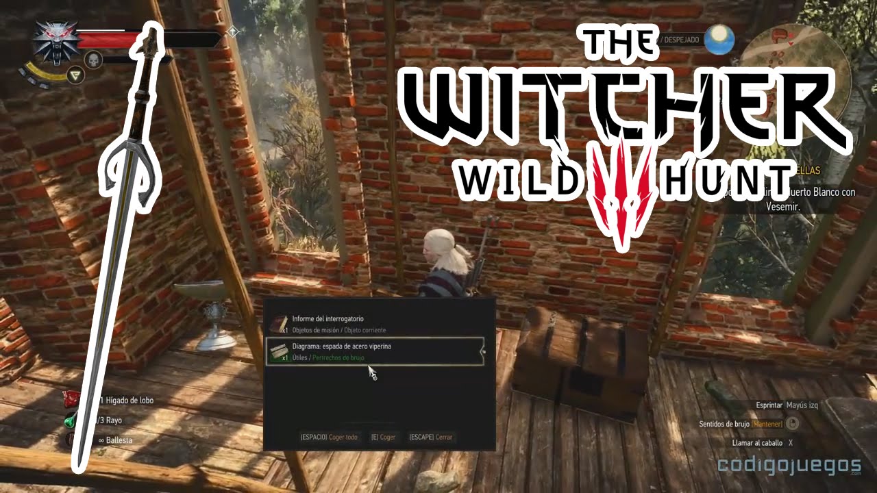 The Witcher 3: Wild Hunt - Espada de acero Viperina - YouTube