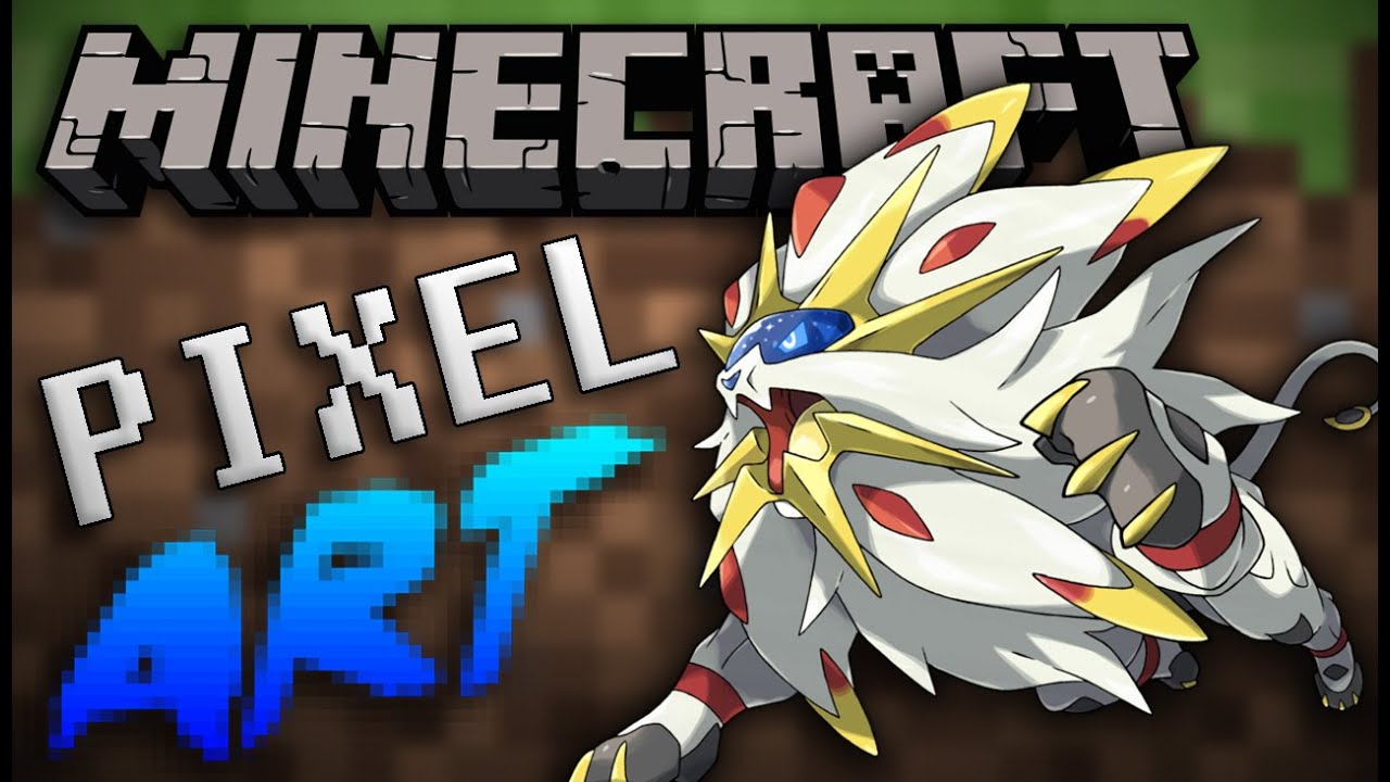 Solgaleo - Minecraft Pixel Art Speed Build - YouTube