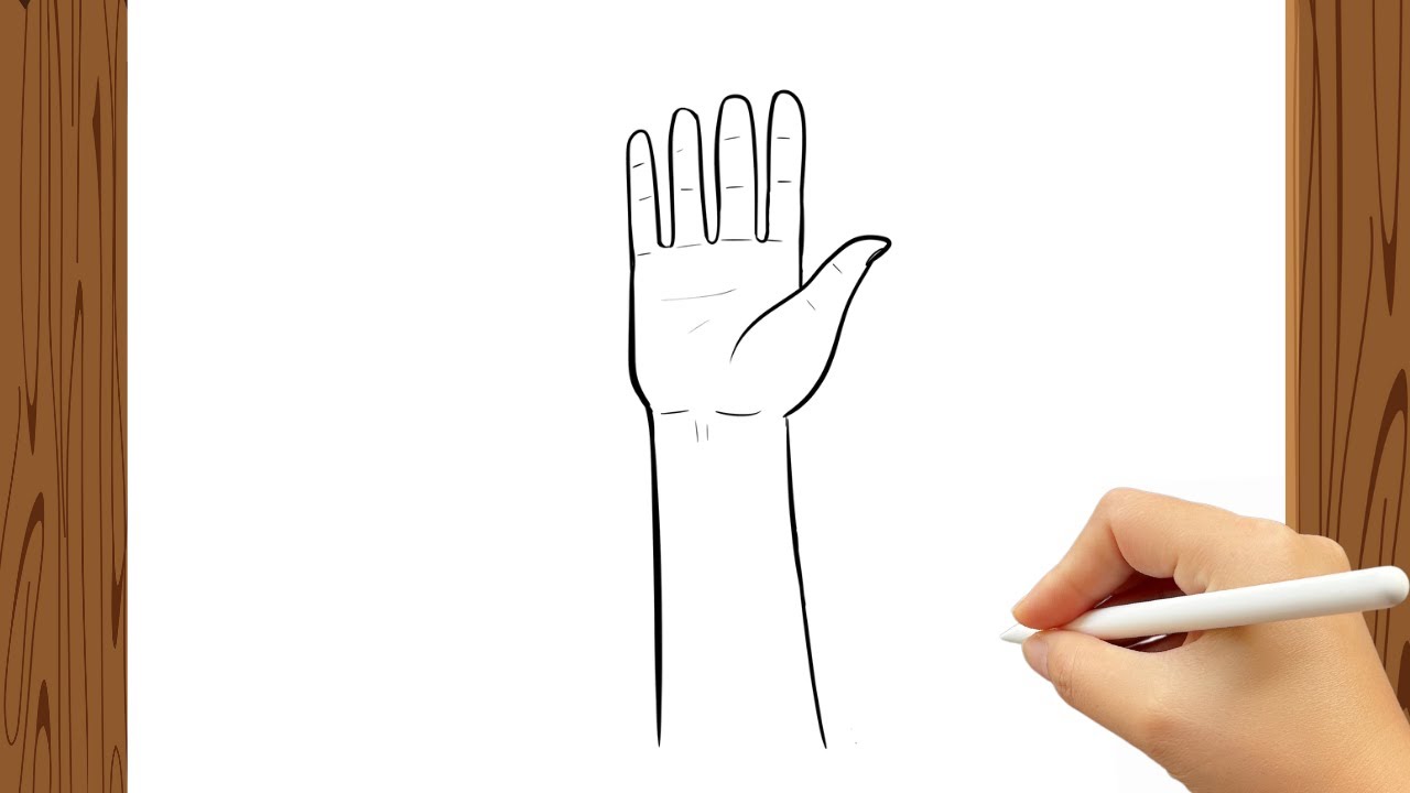 How to Draw Raise Hand - YouTube