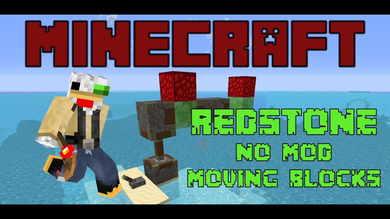 MINECRAFT TUTORIAL: Simple Redstone Flying Machine (NO MODS) - YouTube
