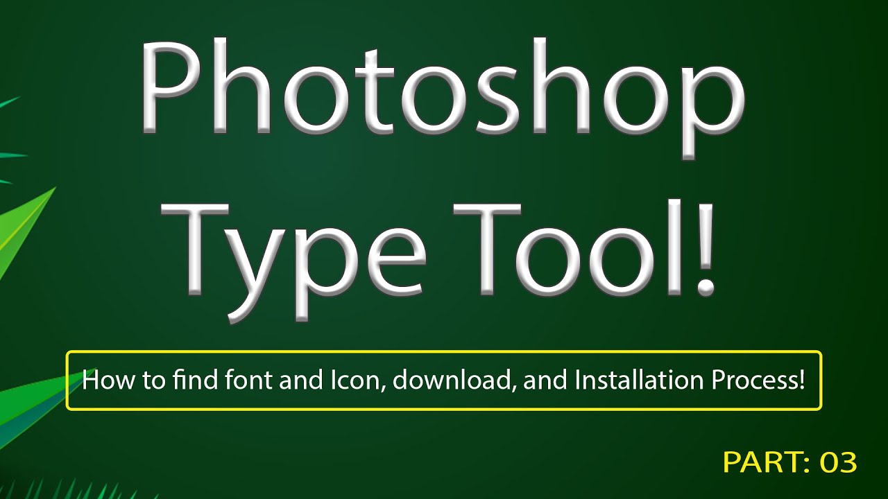 How to download and installation font and icon || Adobe Photoshop ...