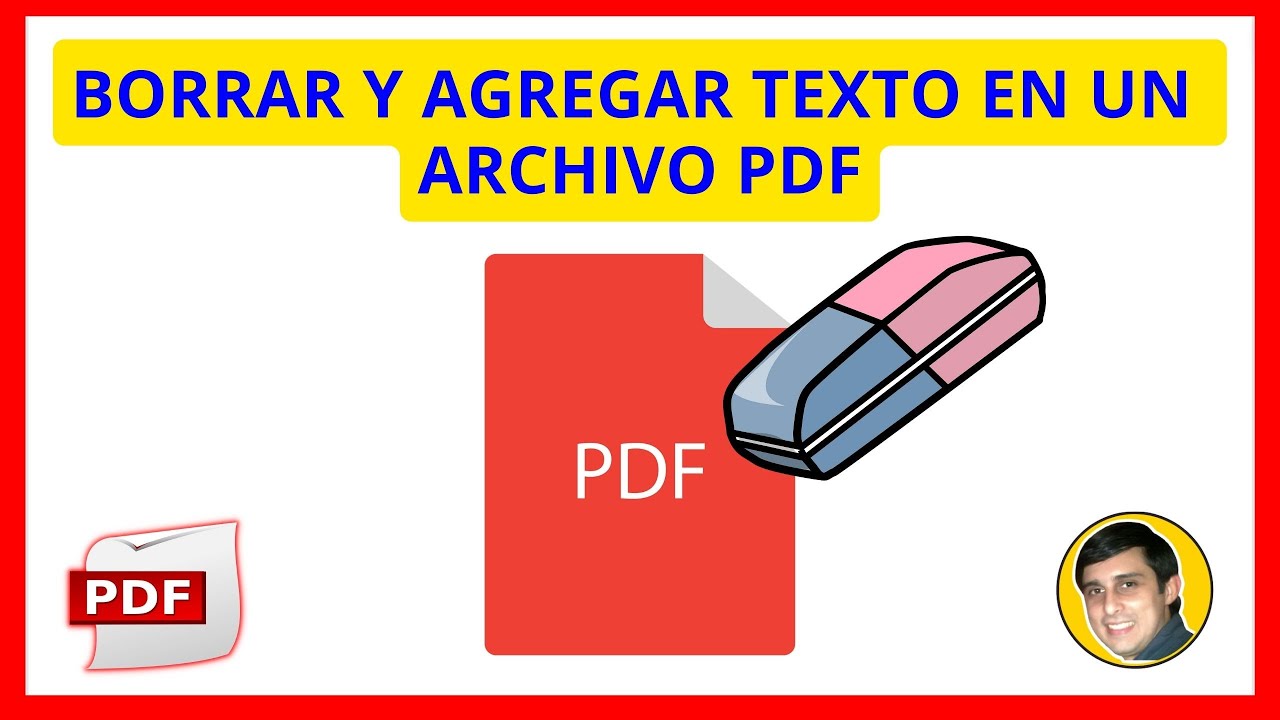 Cómo BORRAR y AGREGAR PALABRAS o TEXTO en un ARCHIVO PDF - YouTube