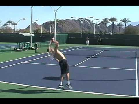 Safin serving - Indian Wells 2009 - YouTube