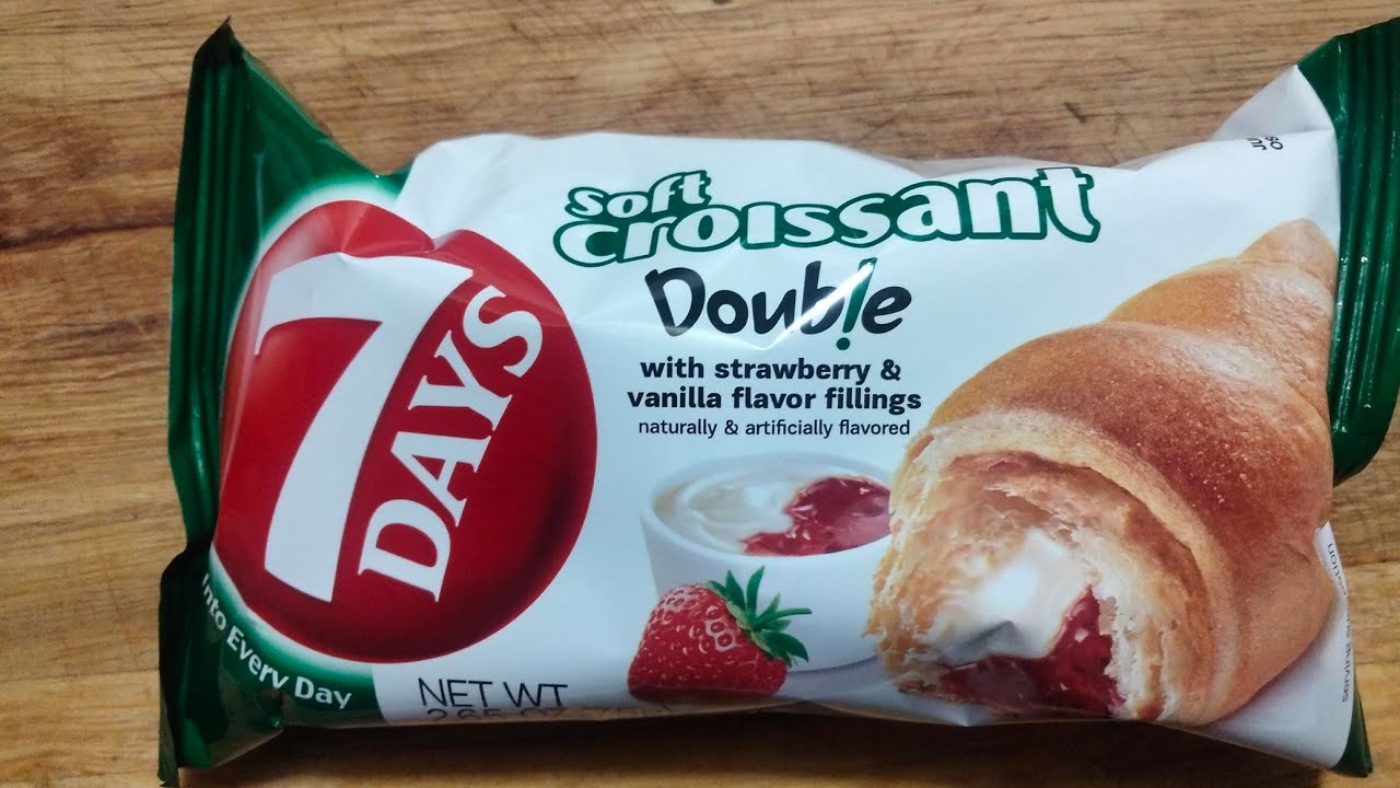 7 Days Soft Croissant Double with Strawberry & Vanilla Flavor Fillings ...