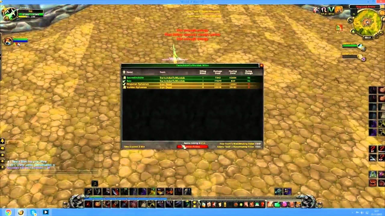 Sap - Level 70 Rogue Twink Arena Part 2 - Cataclysm - YouTube