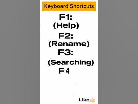 Best use of keyboard function keys F1 to F5. #computer #keyboard #keys - YouTube