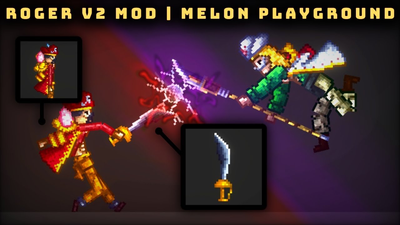 Roger V2 w/AceCutlassV2 From One Piece Mod | Melon Playground - YouTube