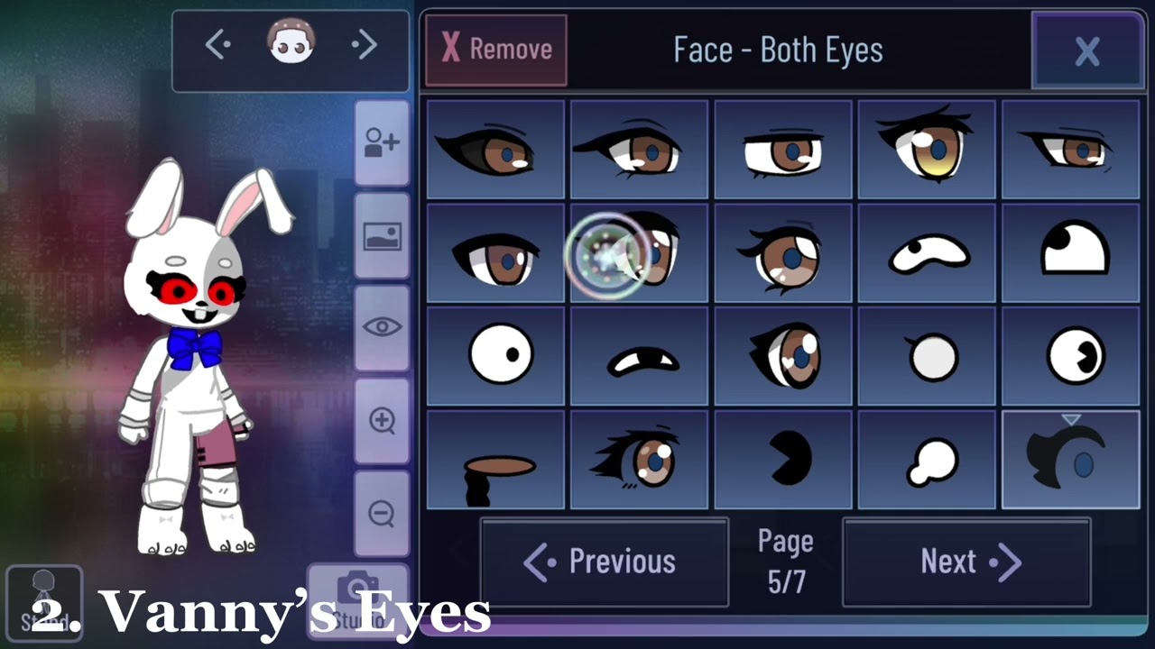 Tips on how to make canon Vanny in Gacha Club - YouTube