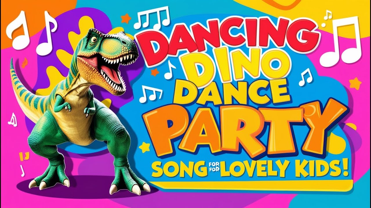 "Dancing Dino's Groovy Dance Party! 🎉 | Fun Kids Song ...