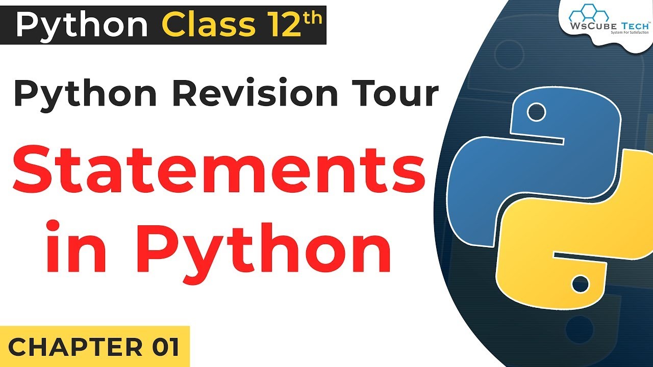 Types of Statements in Python | Python Statements Class 12 | Class 12 ...