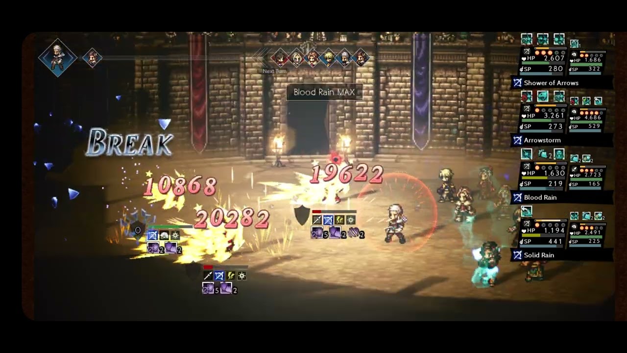 Octopath COTC Defeating Tikilen in 3T with Eleonora, Chloe and 3 ...