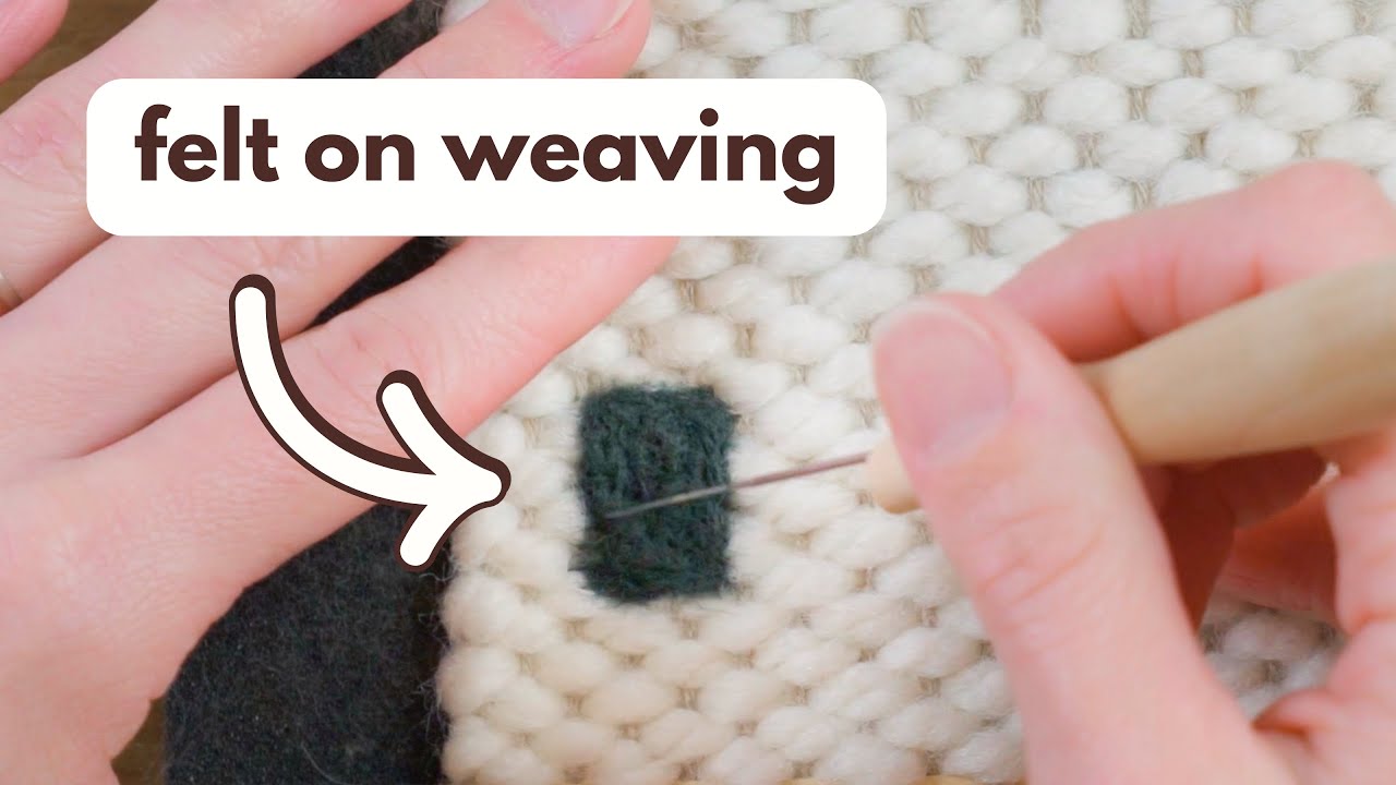 How to Needle Felt on Weaving! (beginner friendly) - YouTube