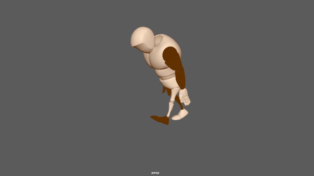 sad walk cycle - YouTube