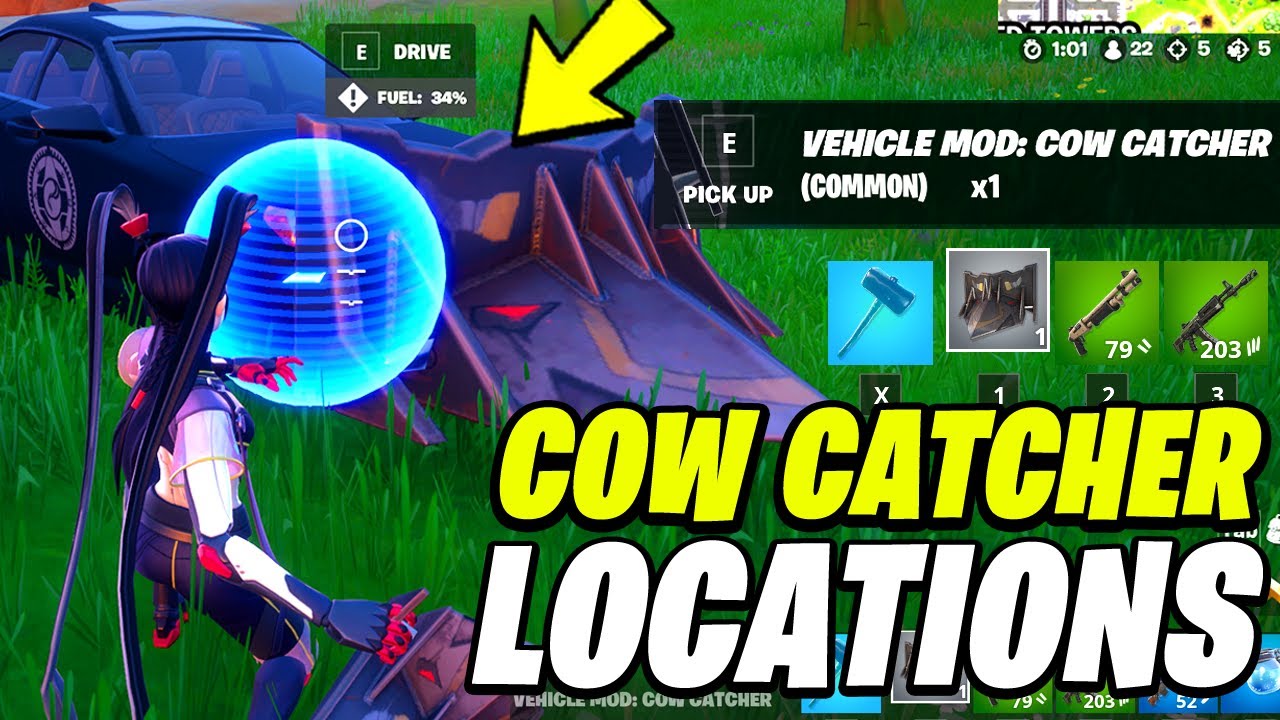 Cow Catcher LOCATIONS & Mod a Vehicle with the Cow Catcher - Fortnite ...