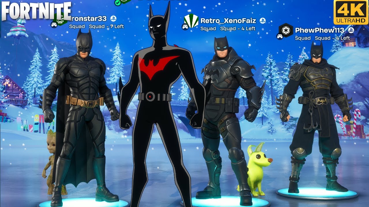 Batmen of The Multiverse Squads Match - Fortnite (4K 60FPS) - YouTube