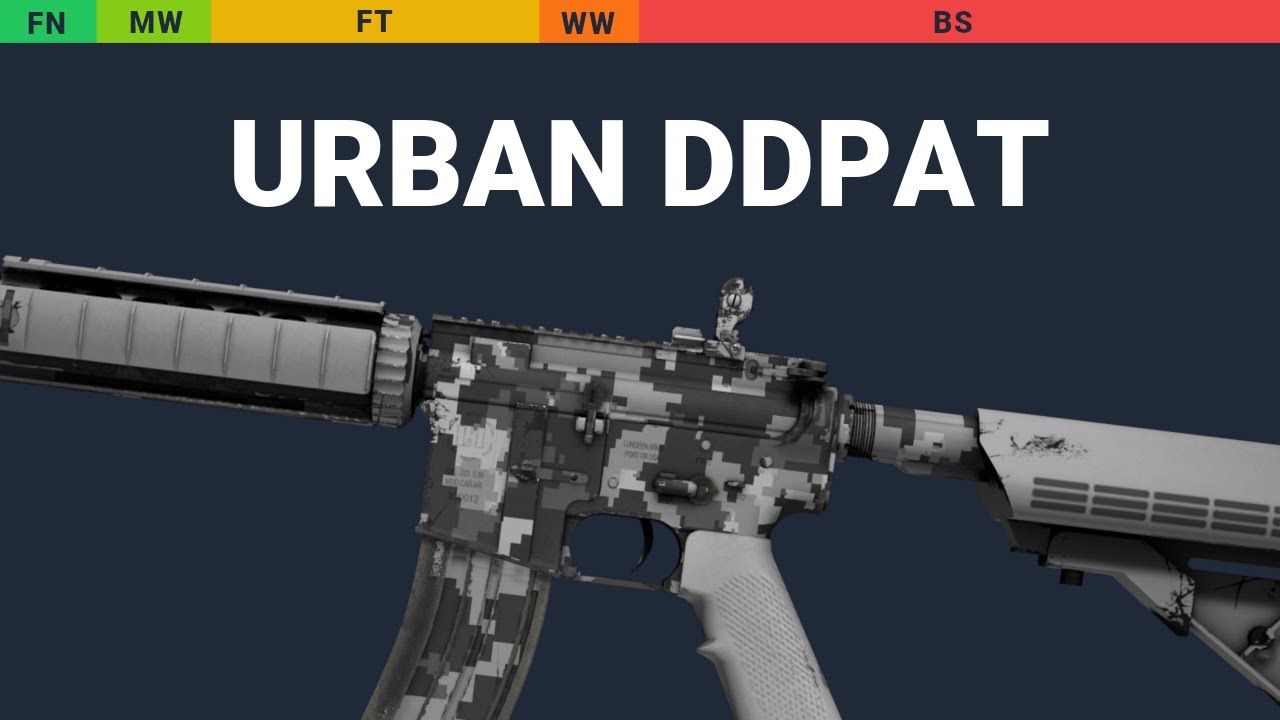 M4A4 Urban DDPAT - Skin Float And Wear Preview - YouTube