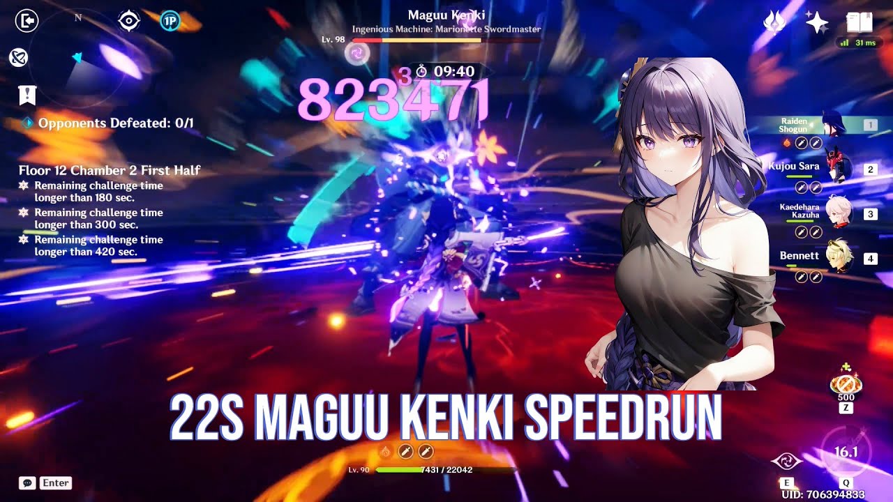 22 SEC C3 Raiden vs Maguu Kenki | [4.7 Abyss Genshin Impact] - YouTube