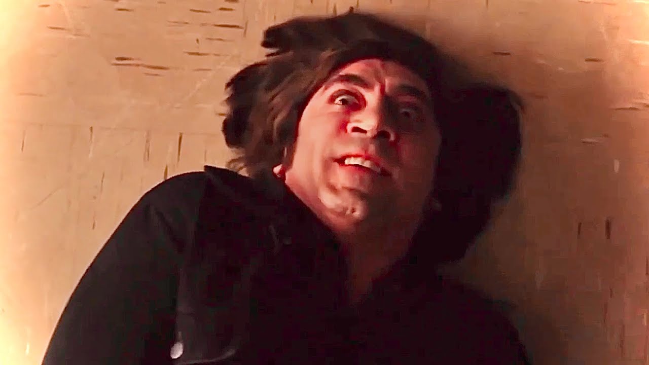 Anton Chigurh strangles police to relaxing music - YouTube