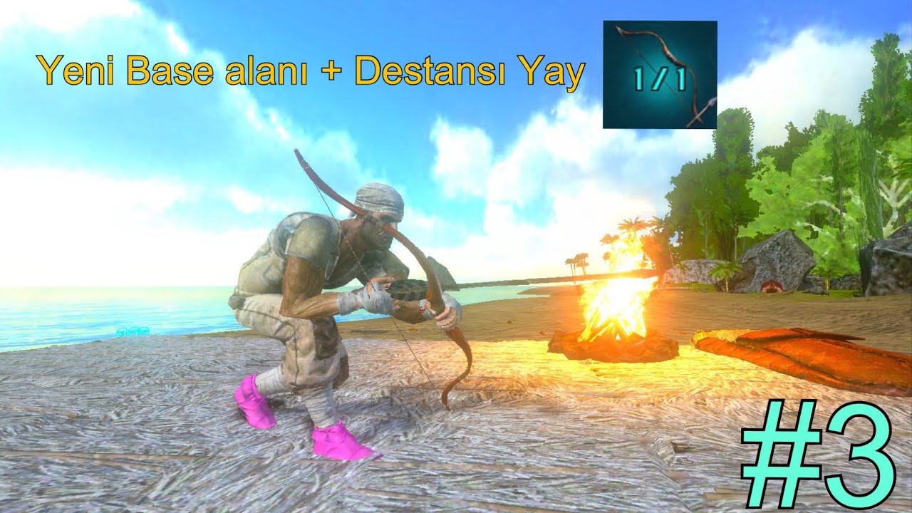 Yeni Base Alanı + Destansı Yay! - Ark Mobile #3 - YouTube