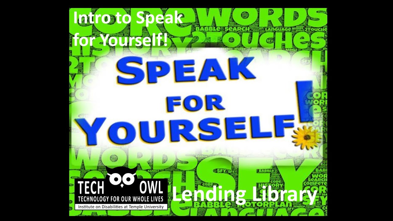 Intro to Speak for Yourself AAC - TechOWL PA - YouTube