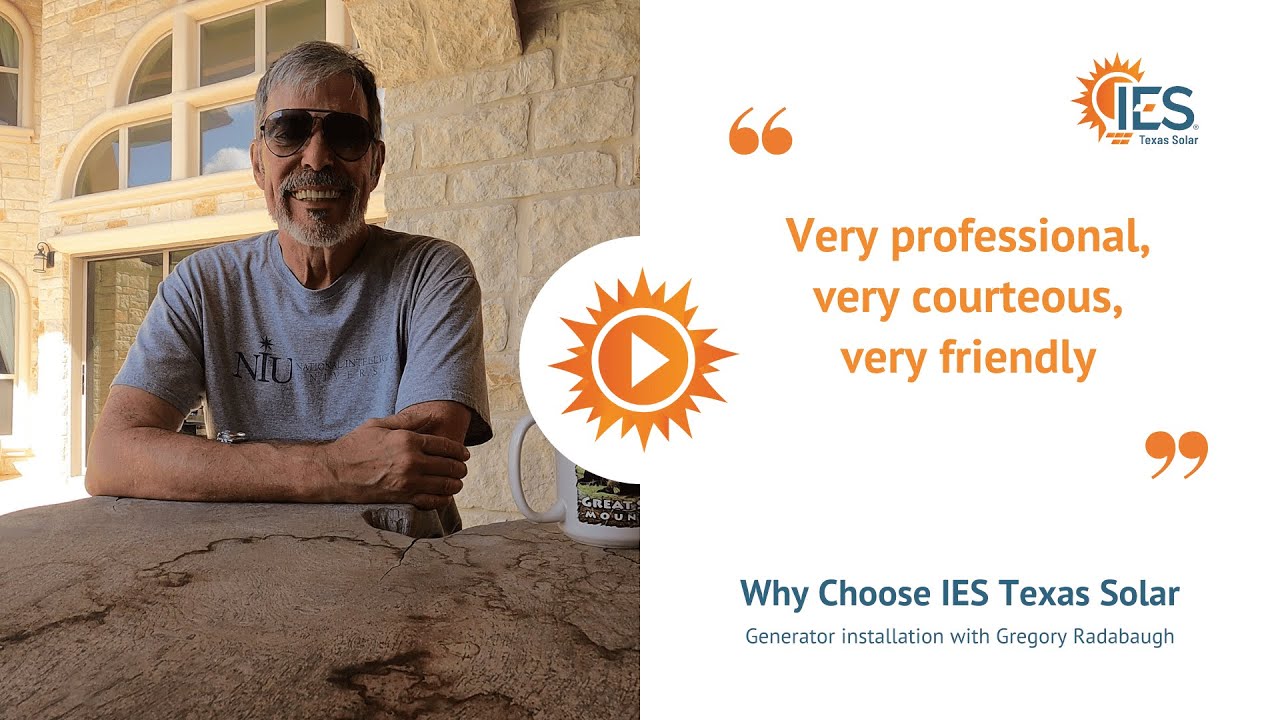 Gregory Radabaugh discusses his experience with IES Texas Solar! - YouTube