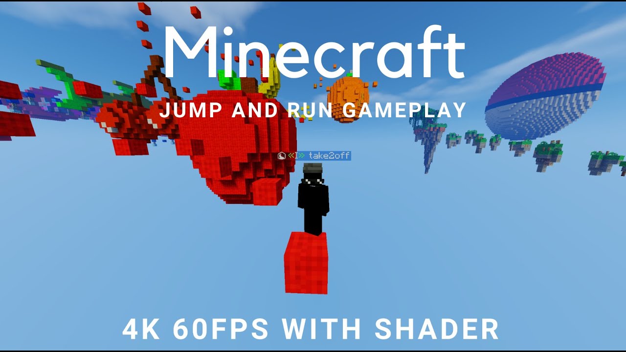 minecraft jump and run gameplay (4k 60fps, with shader) for tiktok ...